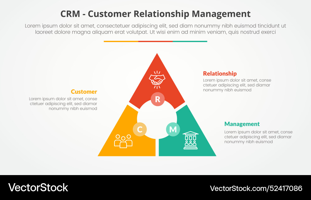 Crm customer relationship management infographic Vector Image