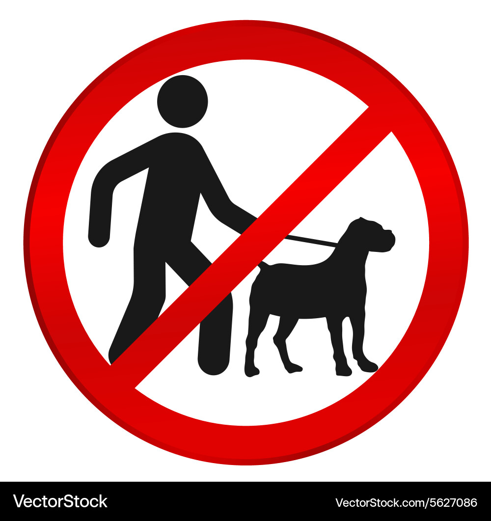 No dog sign Royalty Free Vector Image - VectorStock