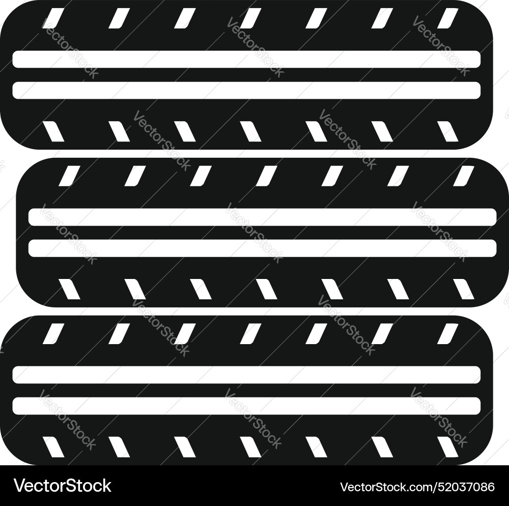 Stack of three tires for transportation Royalty Free Vector