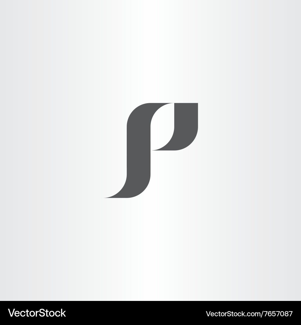 Black Letter P Logo Royalty Free Vector Image - VectorStock