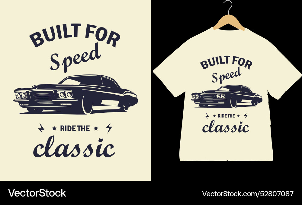 Car t shirt design Royalty Free Vector Image - VectorStock