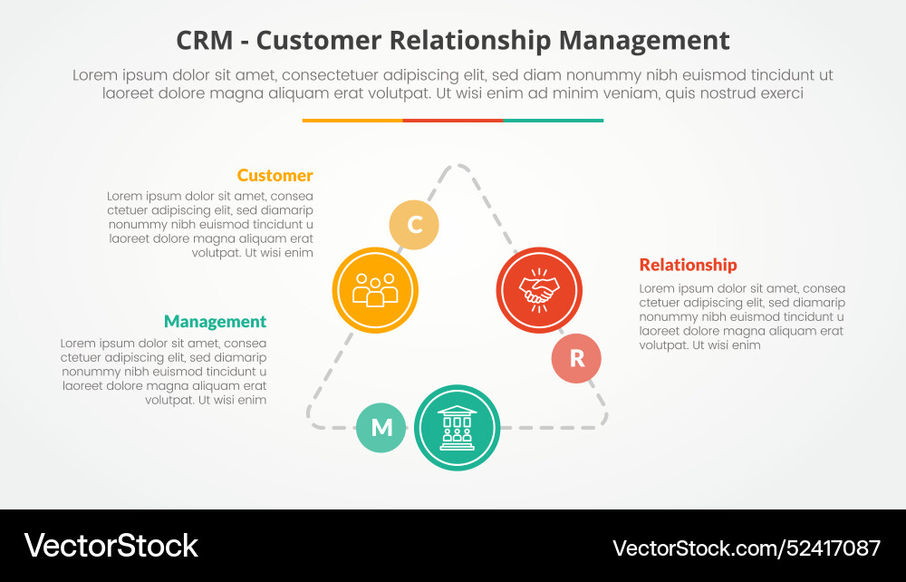 Crm customer relationship management infographic Vector Image