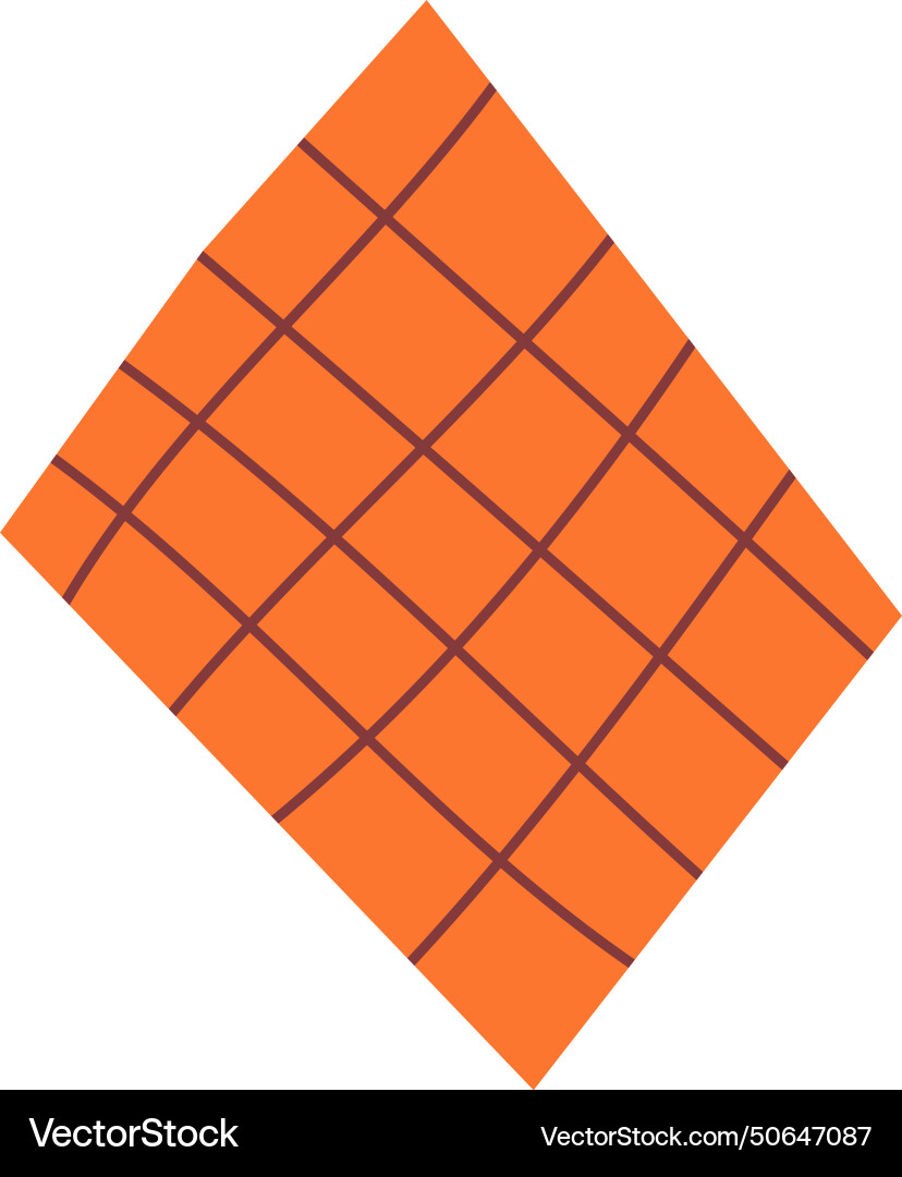 Paper cut piece rectangle shape Royalty Free Vector Image