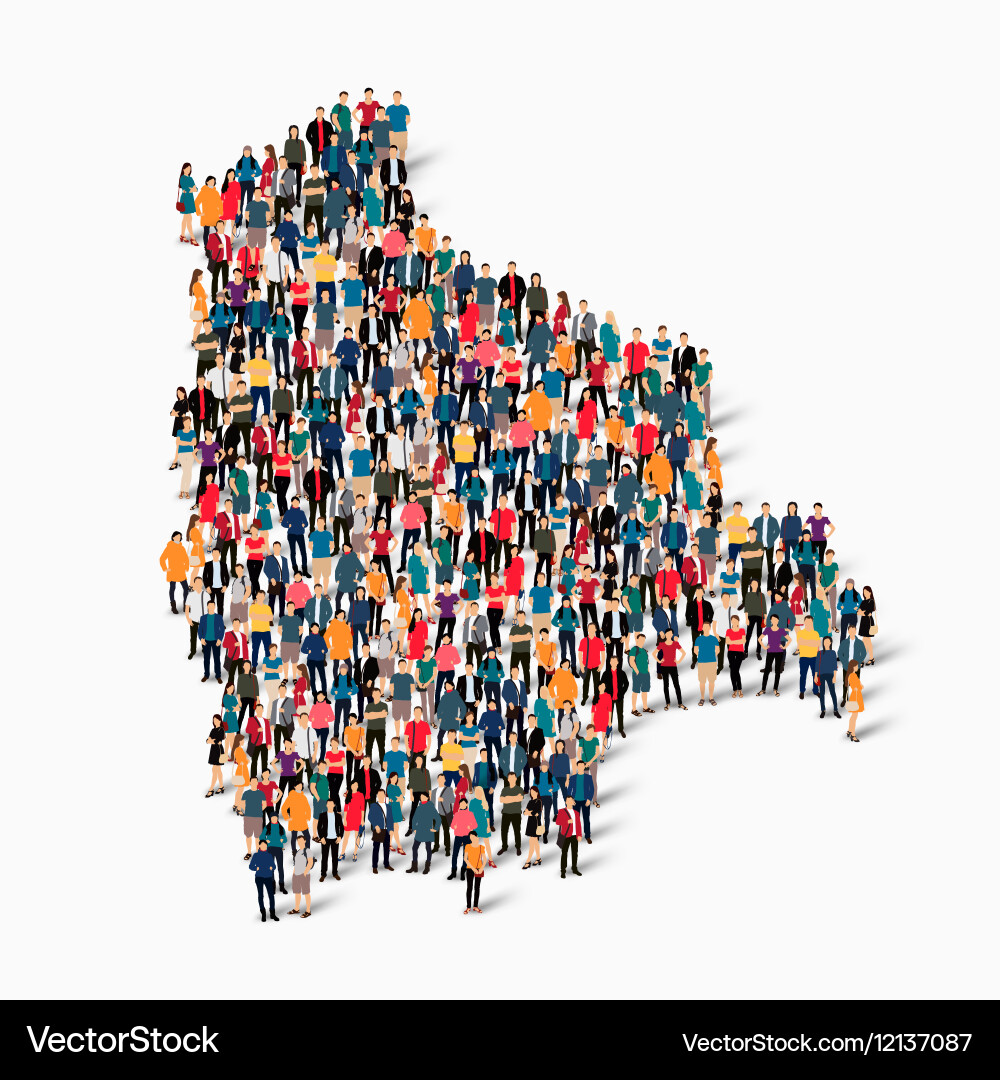 People map country bolivia Royalty Free Vector Image
