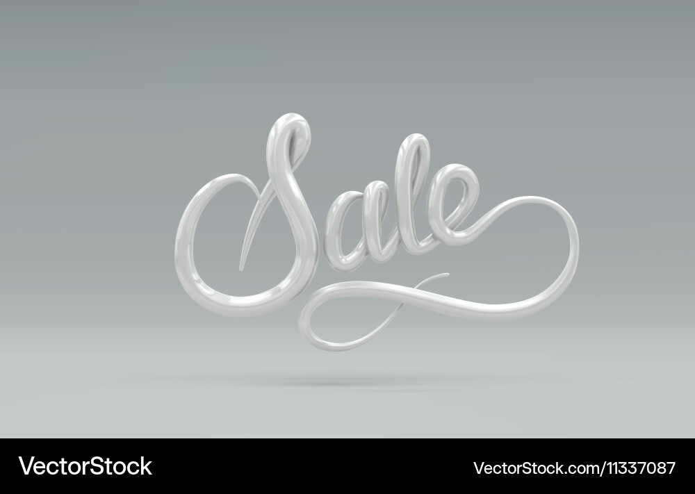 Sale sign 3d lettering Royalty Free Vector Image