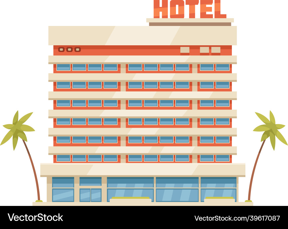 Tropical Hotel Icon Royalty Free Vector Image - VectorStock