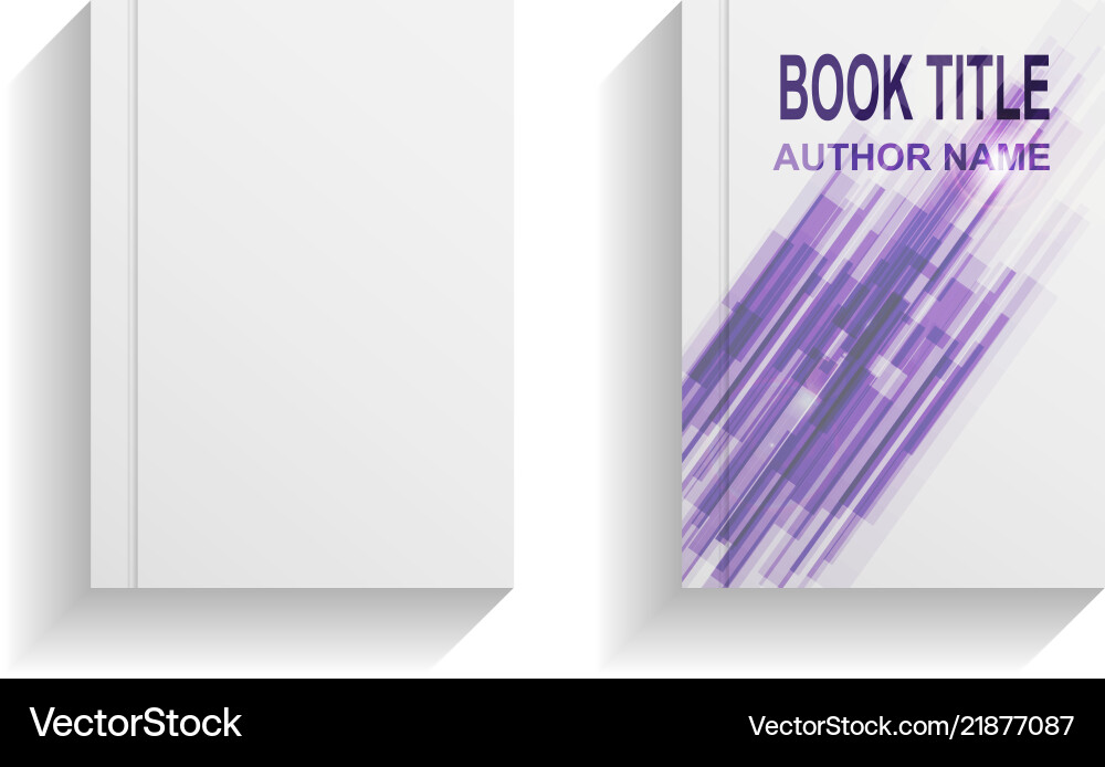 Violet abstract book cover design template Vector Image
