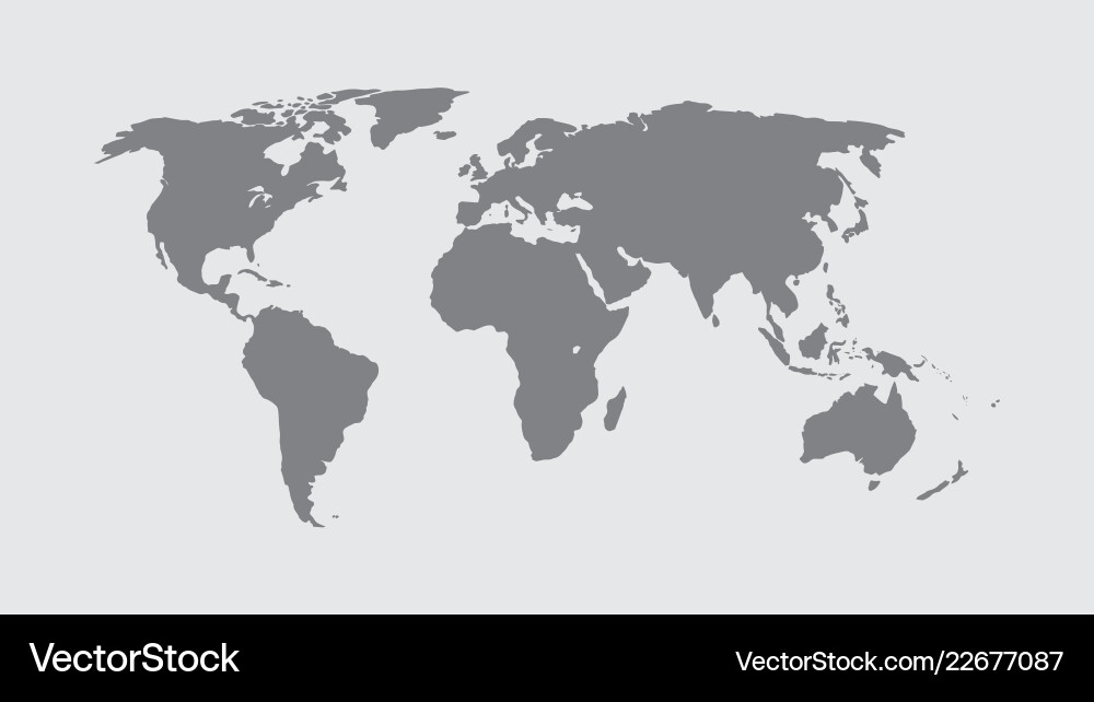 World map isolate on blank background fla Vector Image