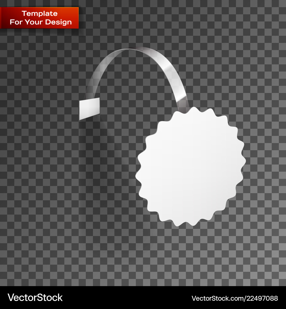 Blank wobbler with transparent strip Royalty Free Vector