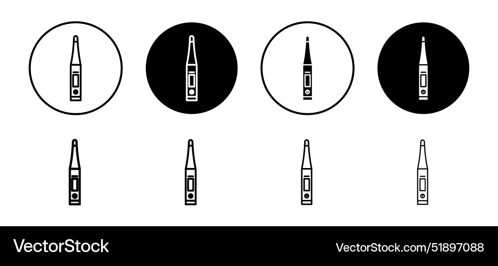Digital thermometer icon set collection for web Vector Image