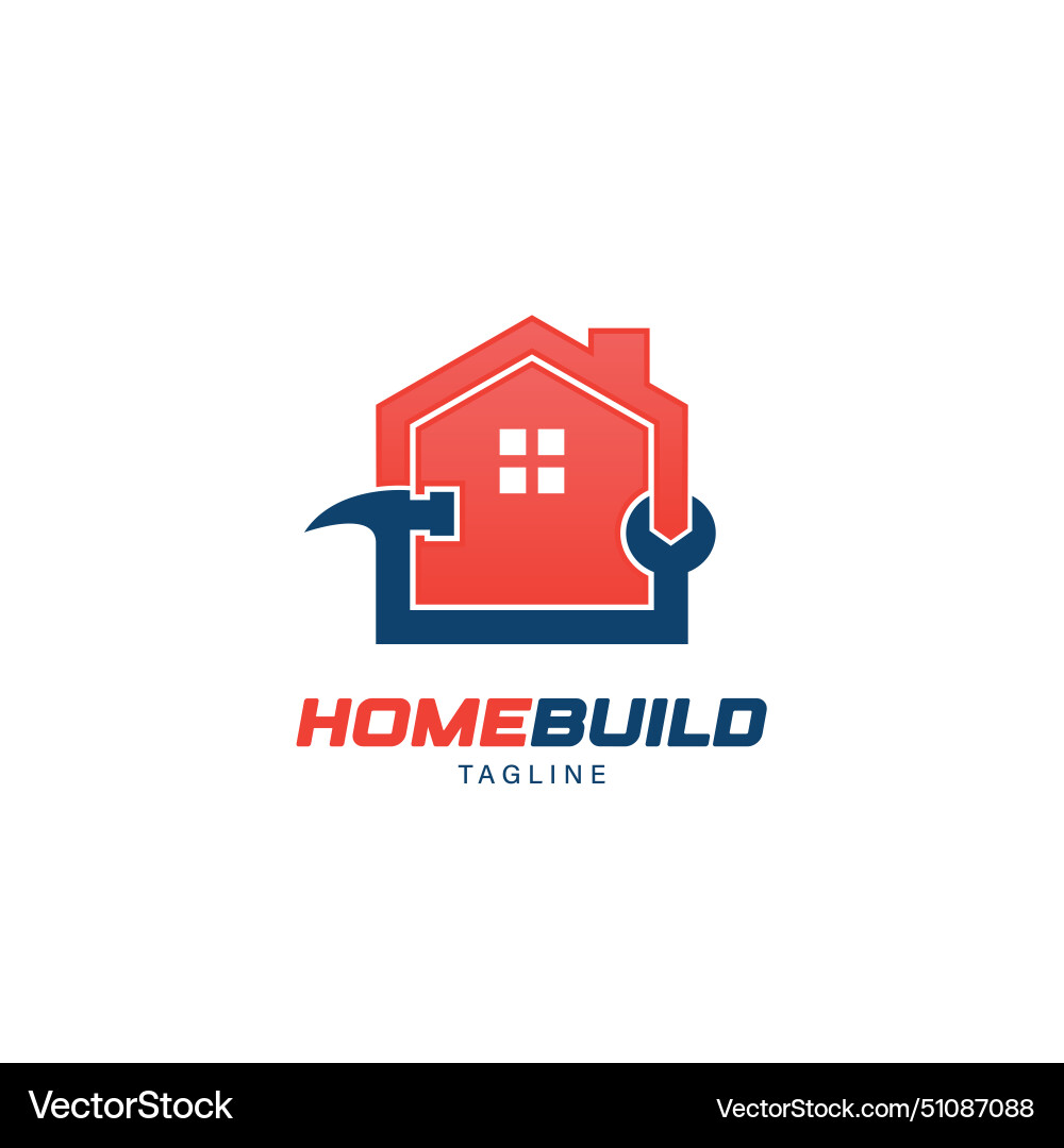 Home build construction logo symbol design Vector Image