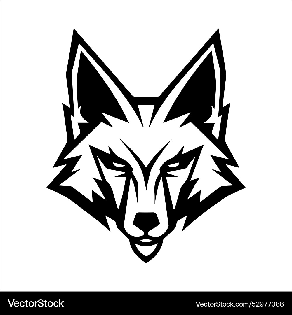 Jackal icon or modern line symbol art Royalty Free Vector