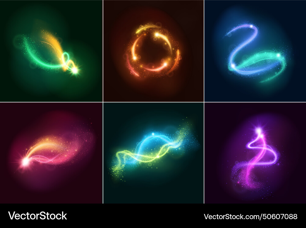 Magic sparkles realistic design concept Royalty Free Vector