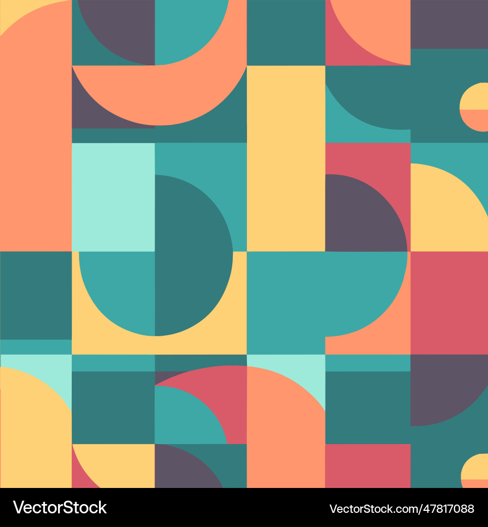 Retro Abstract Geometric Pattern Design Royalty Free Vector Vectorstock