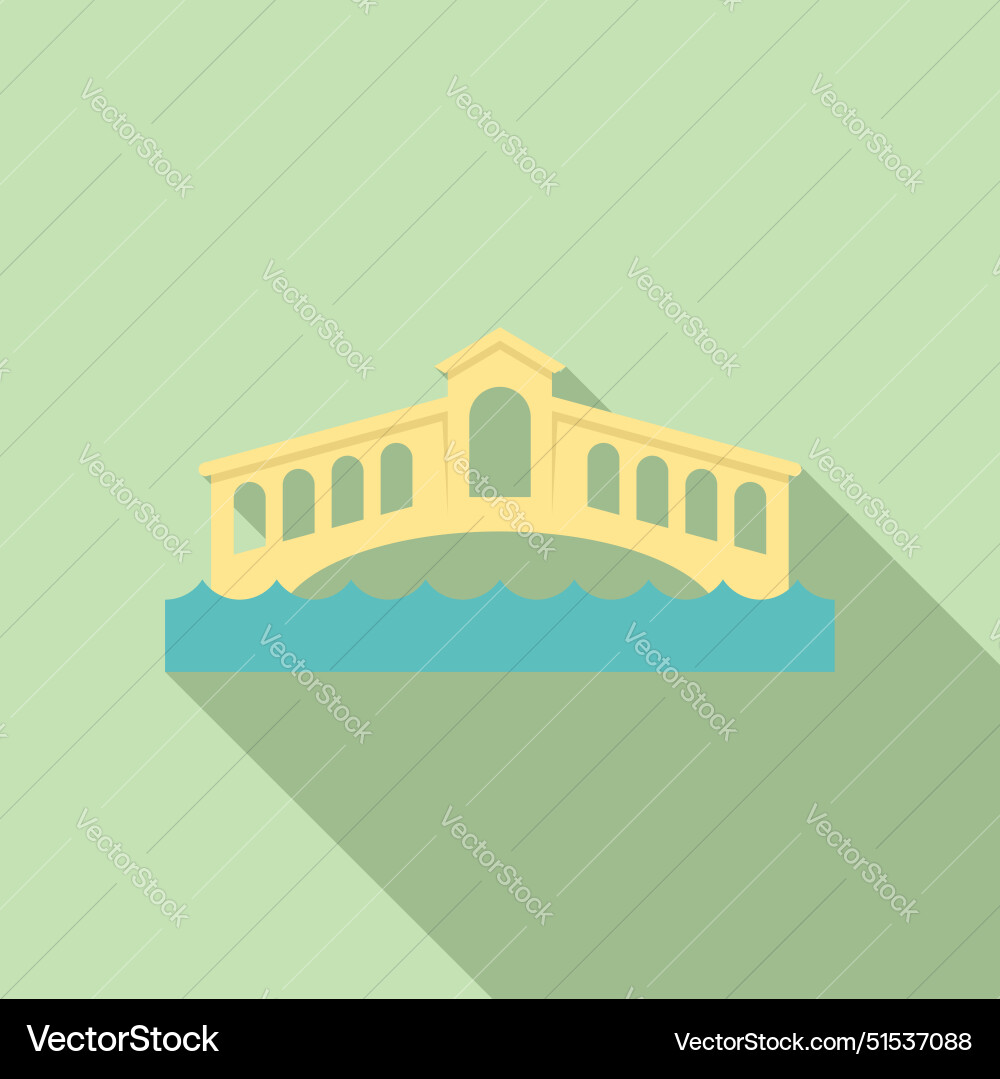 Rialto bridge crossing canal Royalty Free Vector Image