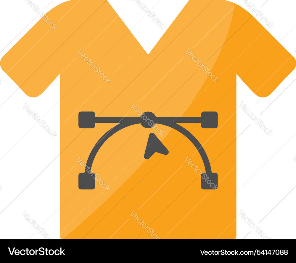 Shirt design flat icon design Royalty Free Vector Image