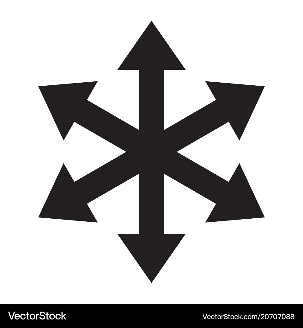 Six Direction Arrows Icon Royalty Free Vector Image
