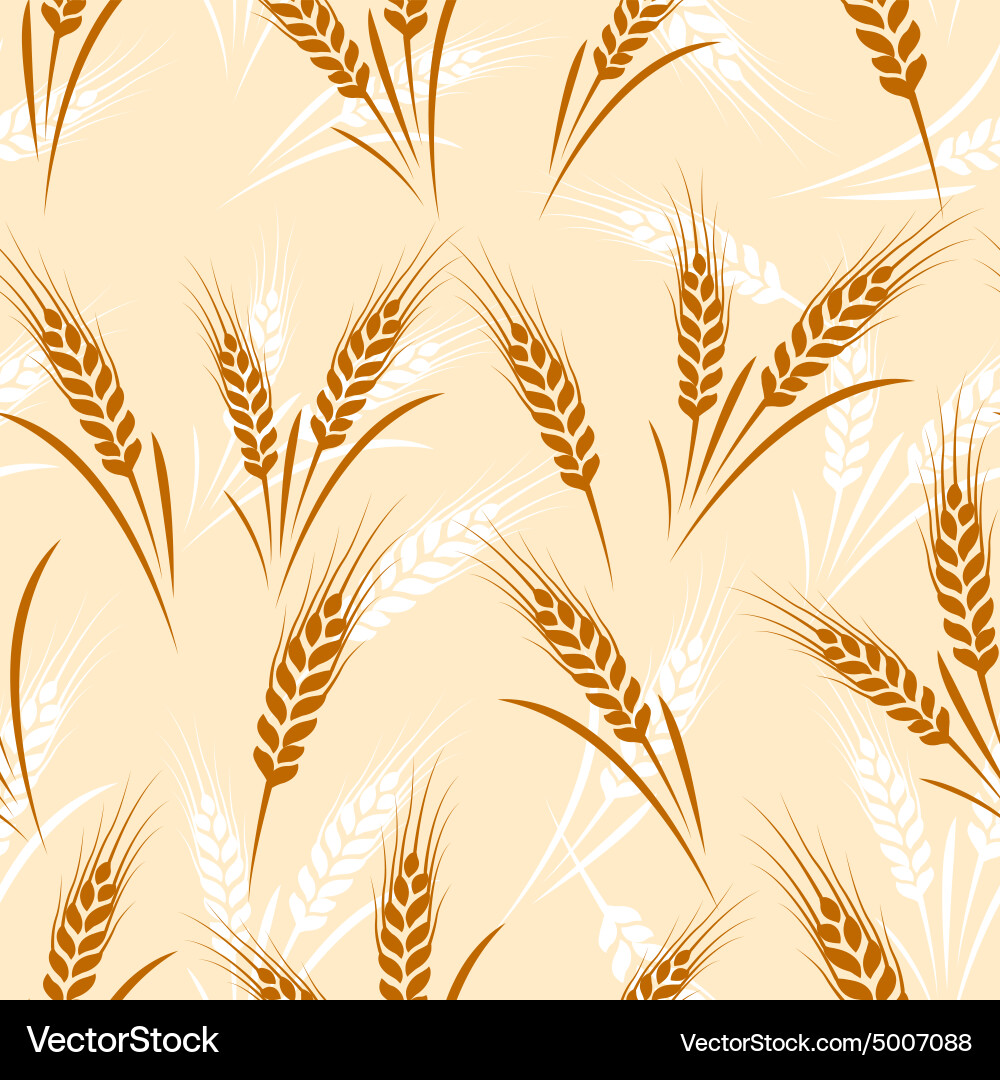 Wheat Field Seamless Pattern Royalty Free Vector Image