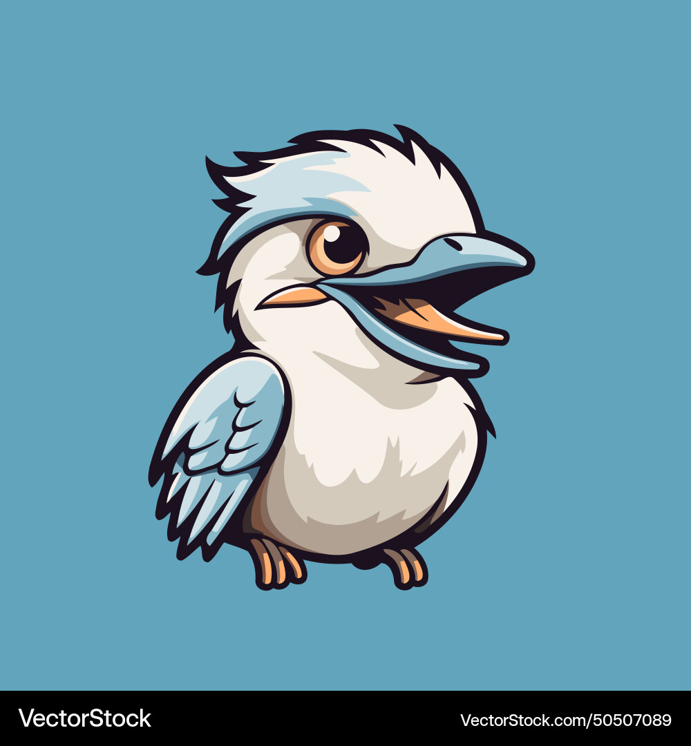 A cute cartoon kookaburra bird Royalty Free Vector Image