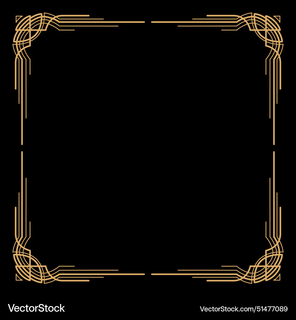 Art deco frame artwork graphic pattern creative Vector Image