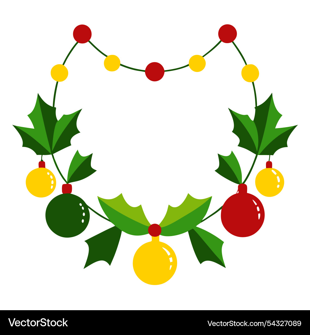 Christmas-garland Royalty Free Vector Image - VectorStock