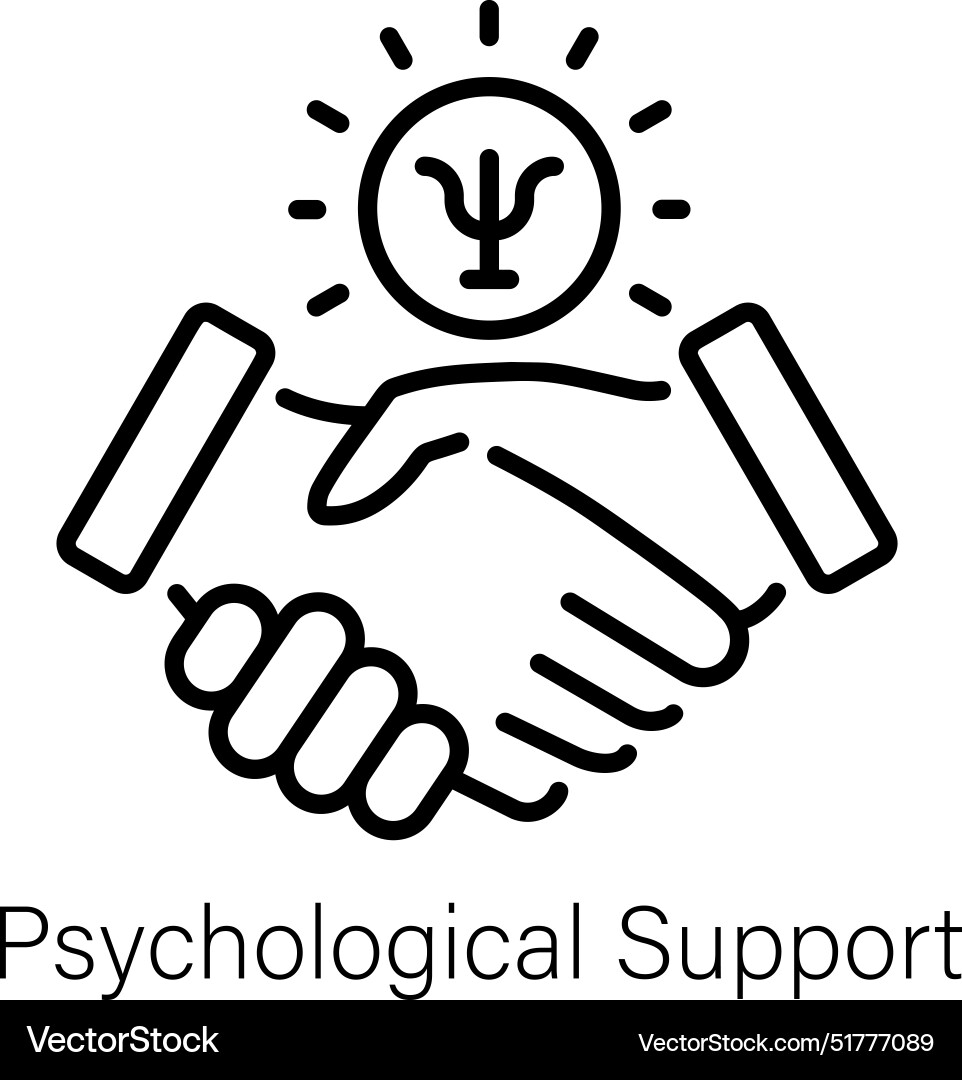 Psychological support Royalty Free Vector Image