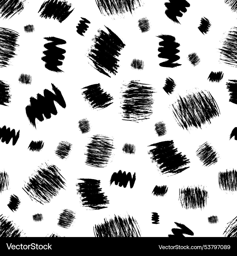 Seamless pattern with hand drawn scribble smears Vector Image