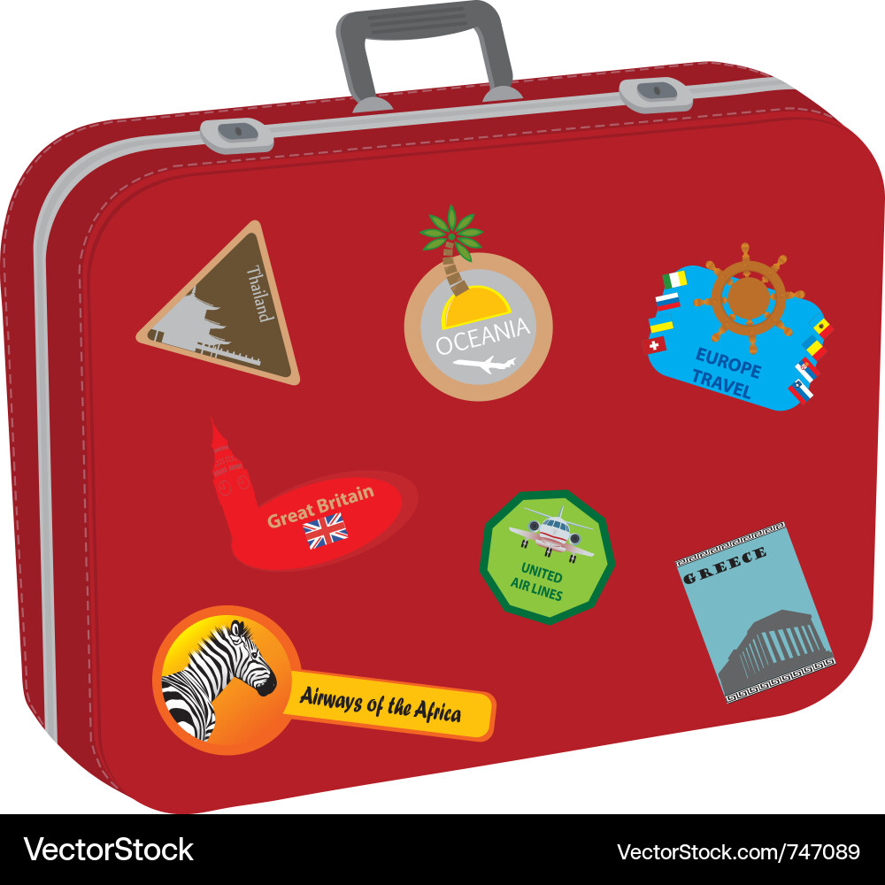 Suitcase baggage Royalty Free Vector Image - VectorStock