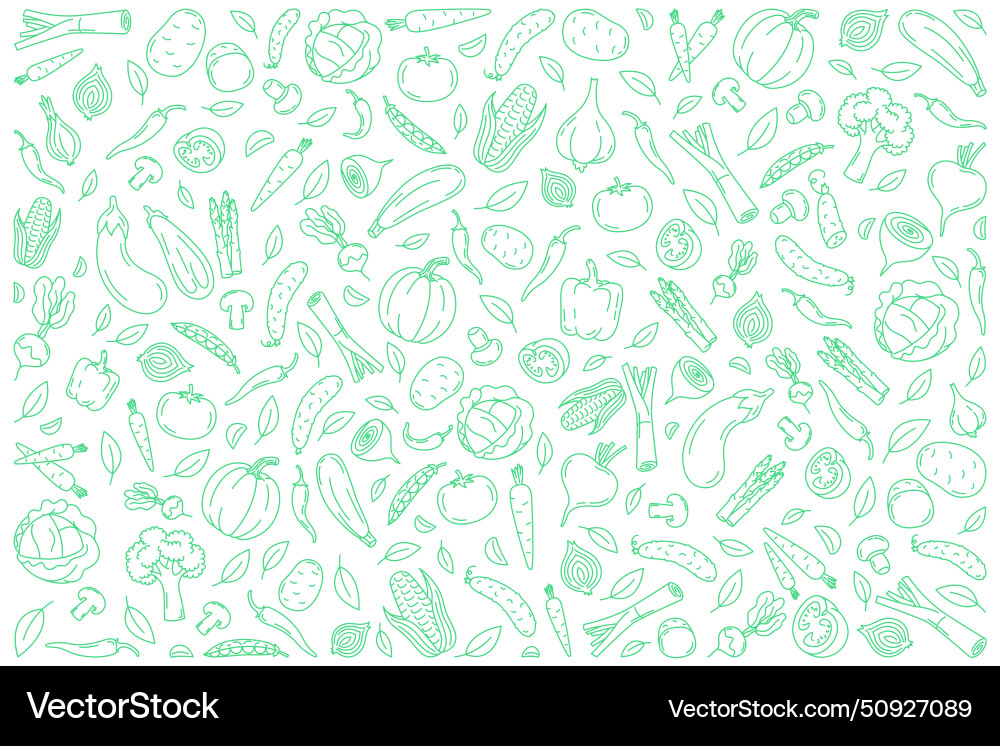Vegetables pattern for backgrounds card posters Vector Image
