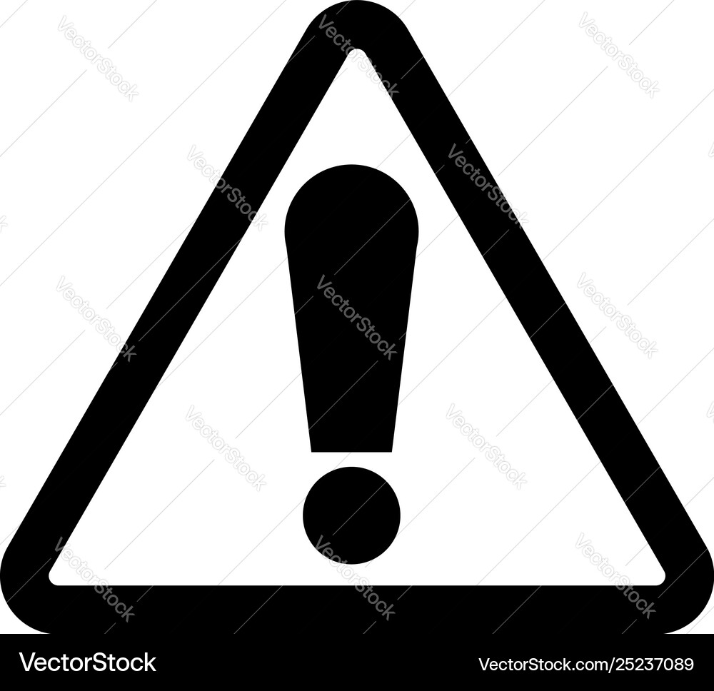 Warning Triangle Icon Royalty Free Vector Image