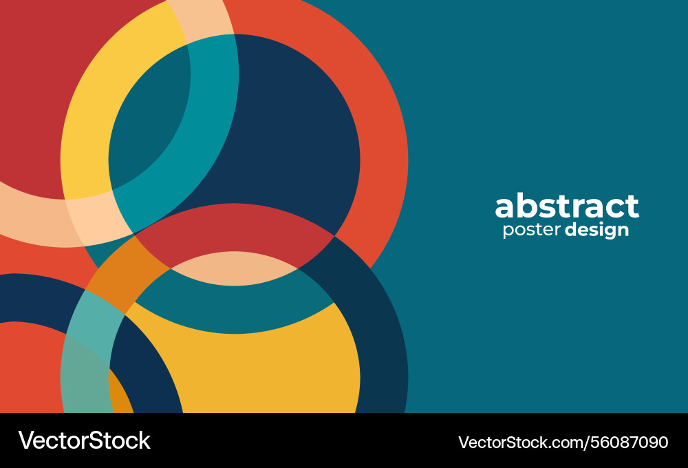 Abstract colorfull circle poster Royalty Free Vector Image