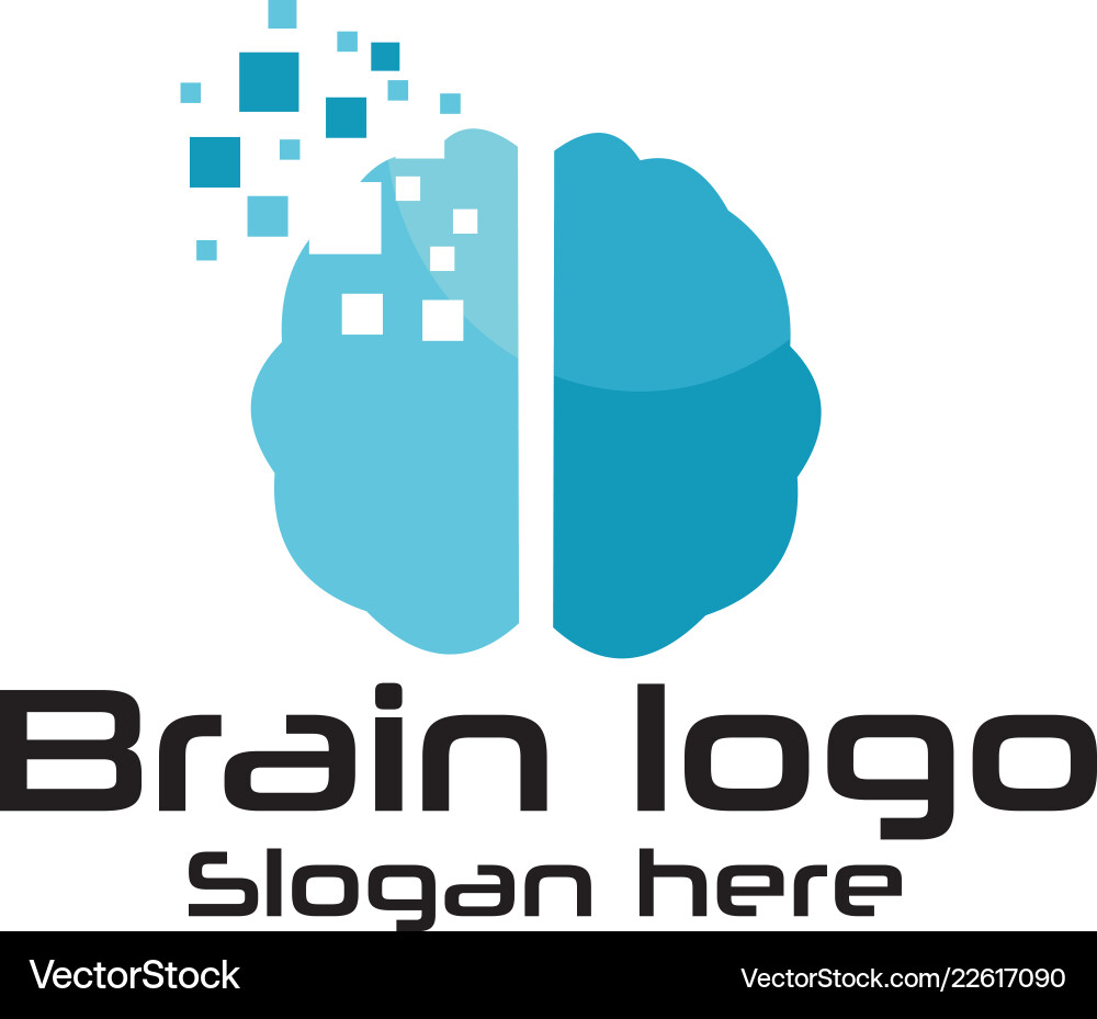 Brain tech logo Royalty Free Vector Image - VectorStock