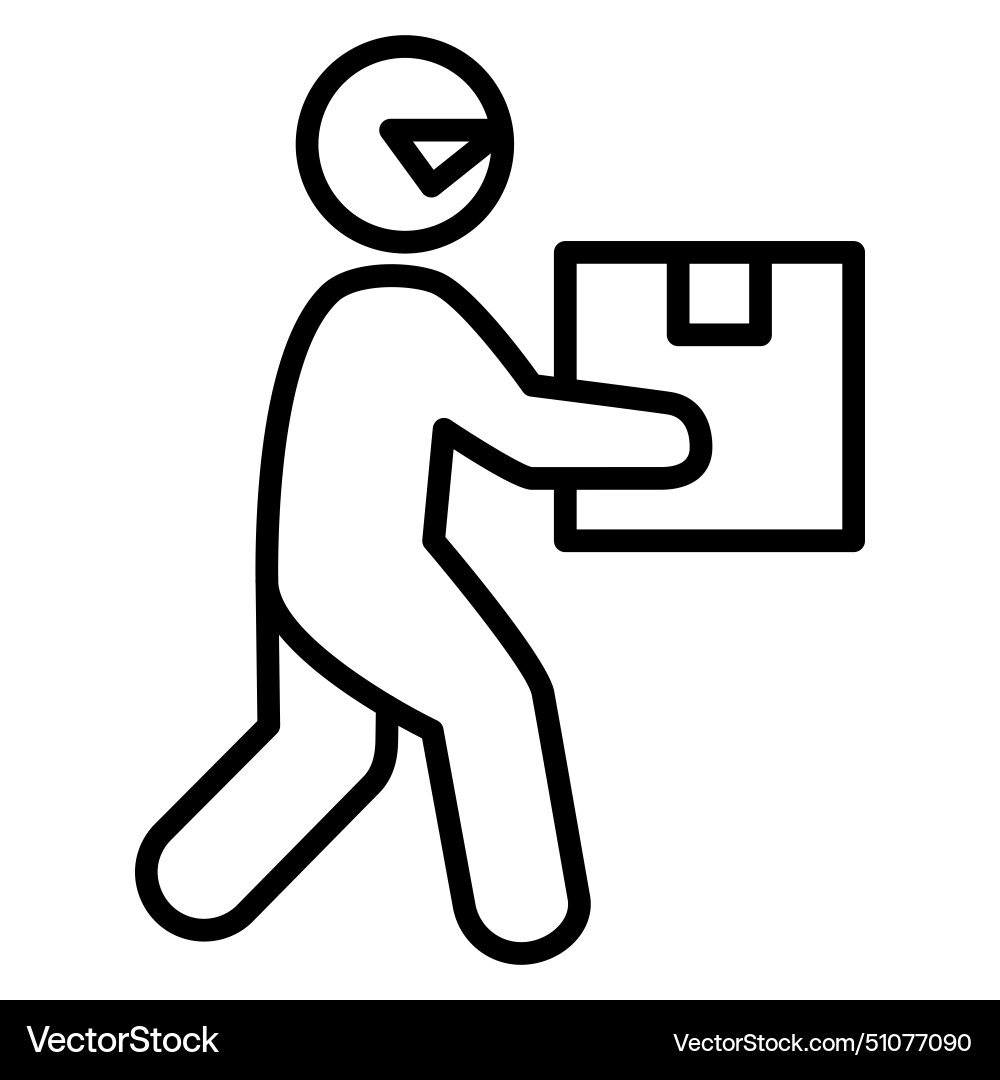 Cargo package thief icon - porch pirates Vector Image