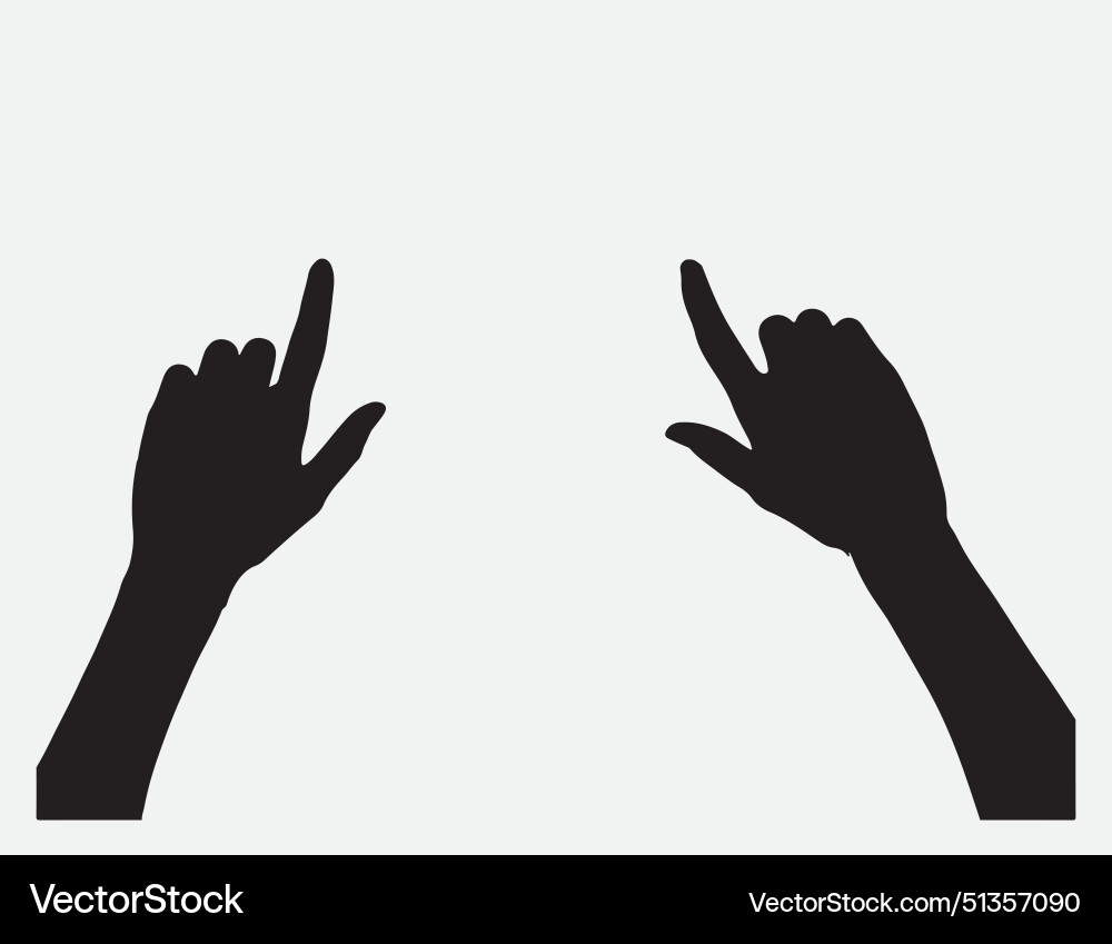 Elegant and expressive gestures in silhouette art Vector Image