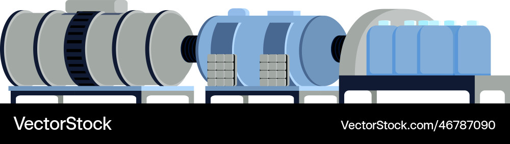 Flat planet colonization Royalty Free Vector Image