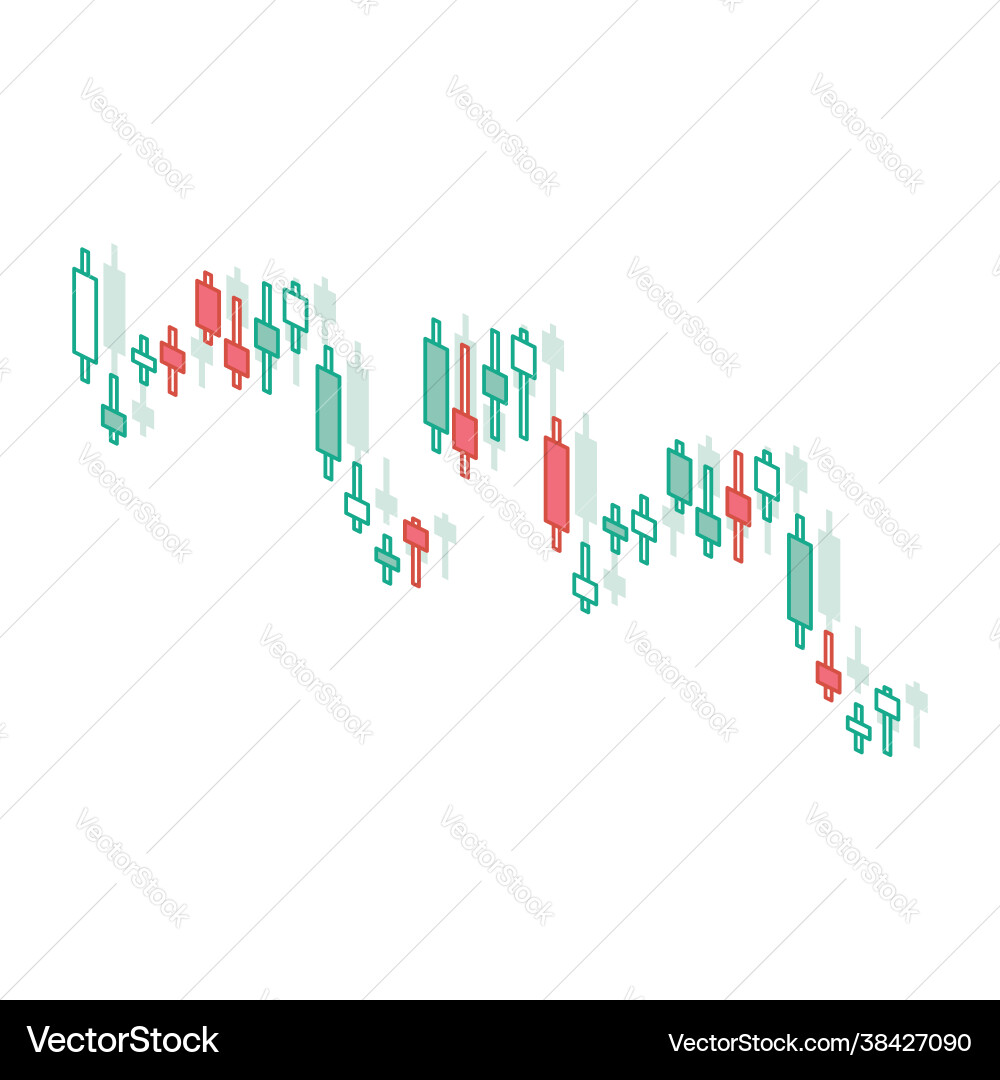 Japanese Candlesticks Chart Royalty Free Vector Image