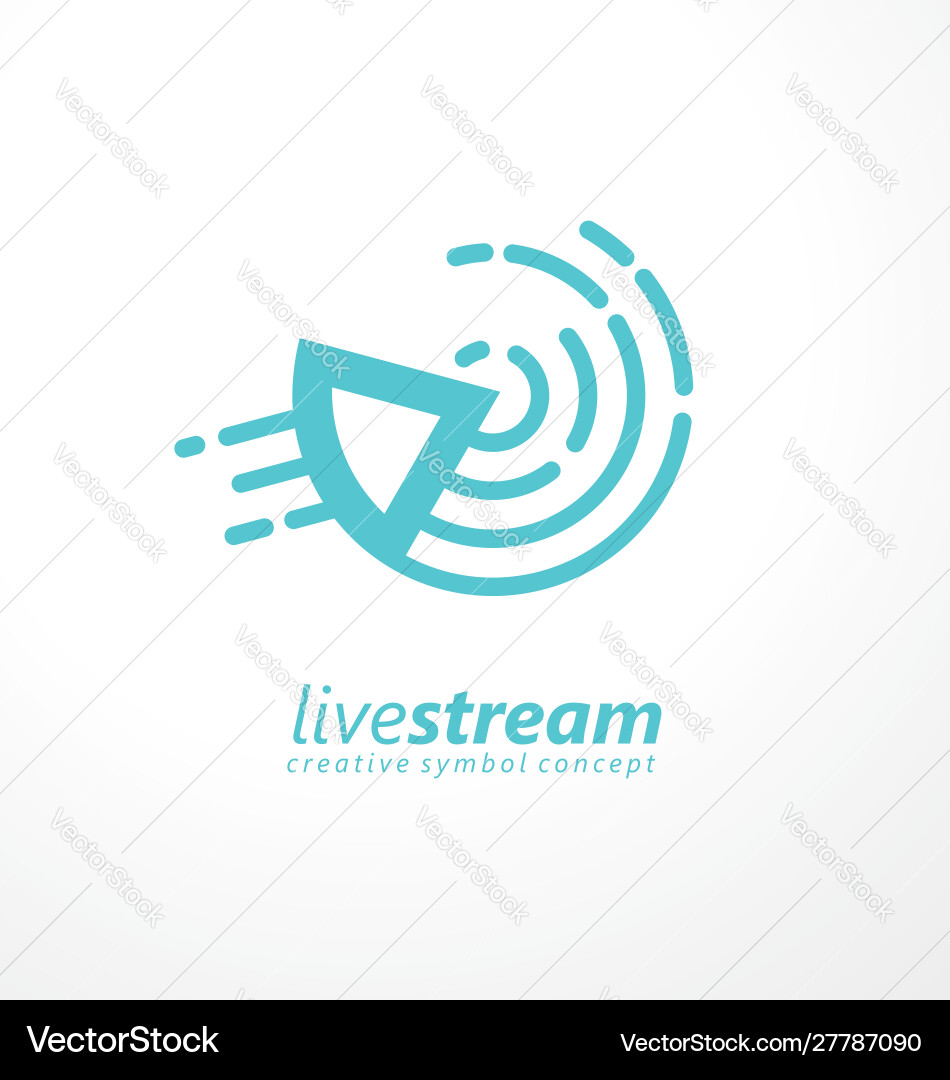 Live Streaming Logo Concept Royalty Free Vector Image