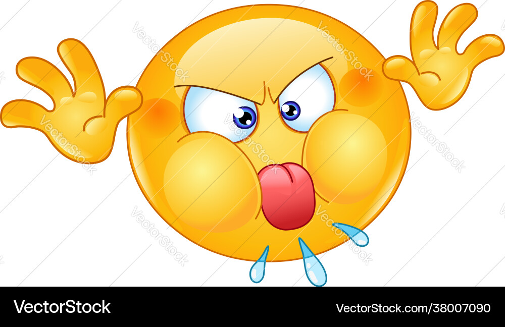 Mischievous Angry Emoji Royalty Free Vector Image