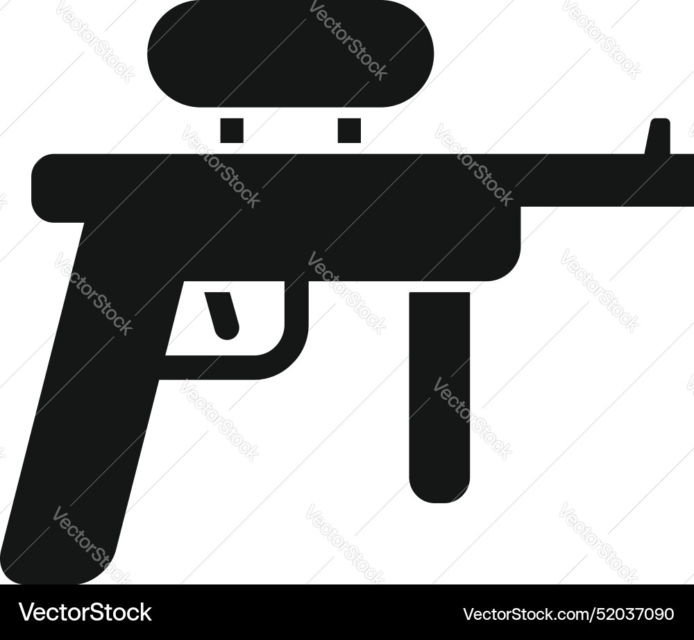 Paintball marker gun shooting playing tactical Vector Image