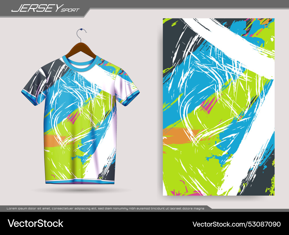 Sports geometric racing jersey design Royalty Free Vector