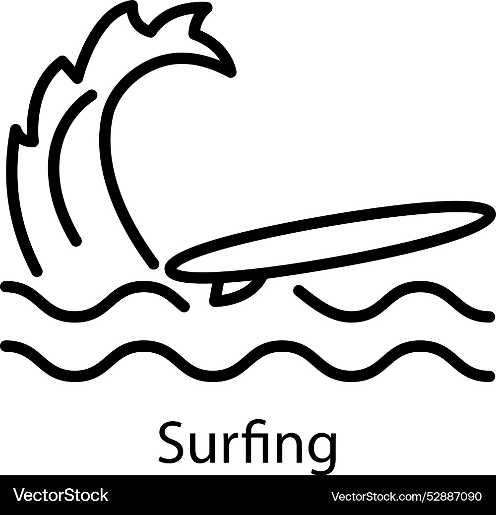 Surfing Royalty Free Vector Image - VectorStock