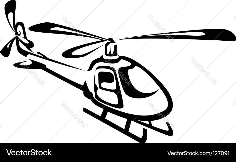Flying helicopter Royalty Free Vector Image - VectorStock
