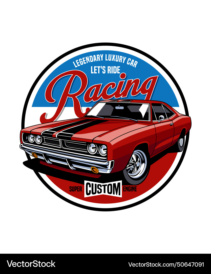 Legendary luxury car Royalty Free Vector Image