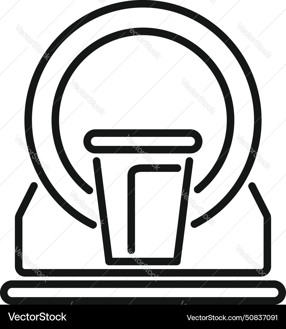 Monitor diagnostic device icon outline Royalty Free Vector