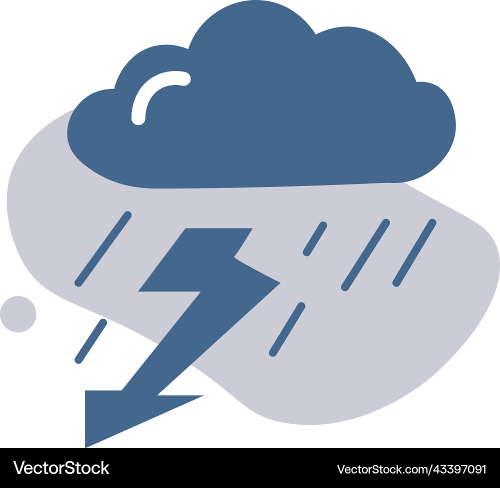 Thunderstorm and lightning weather forecasts Vector Image