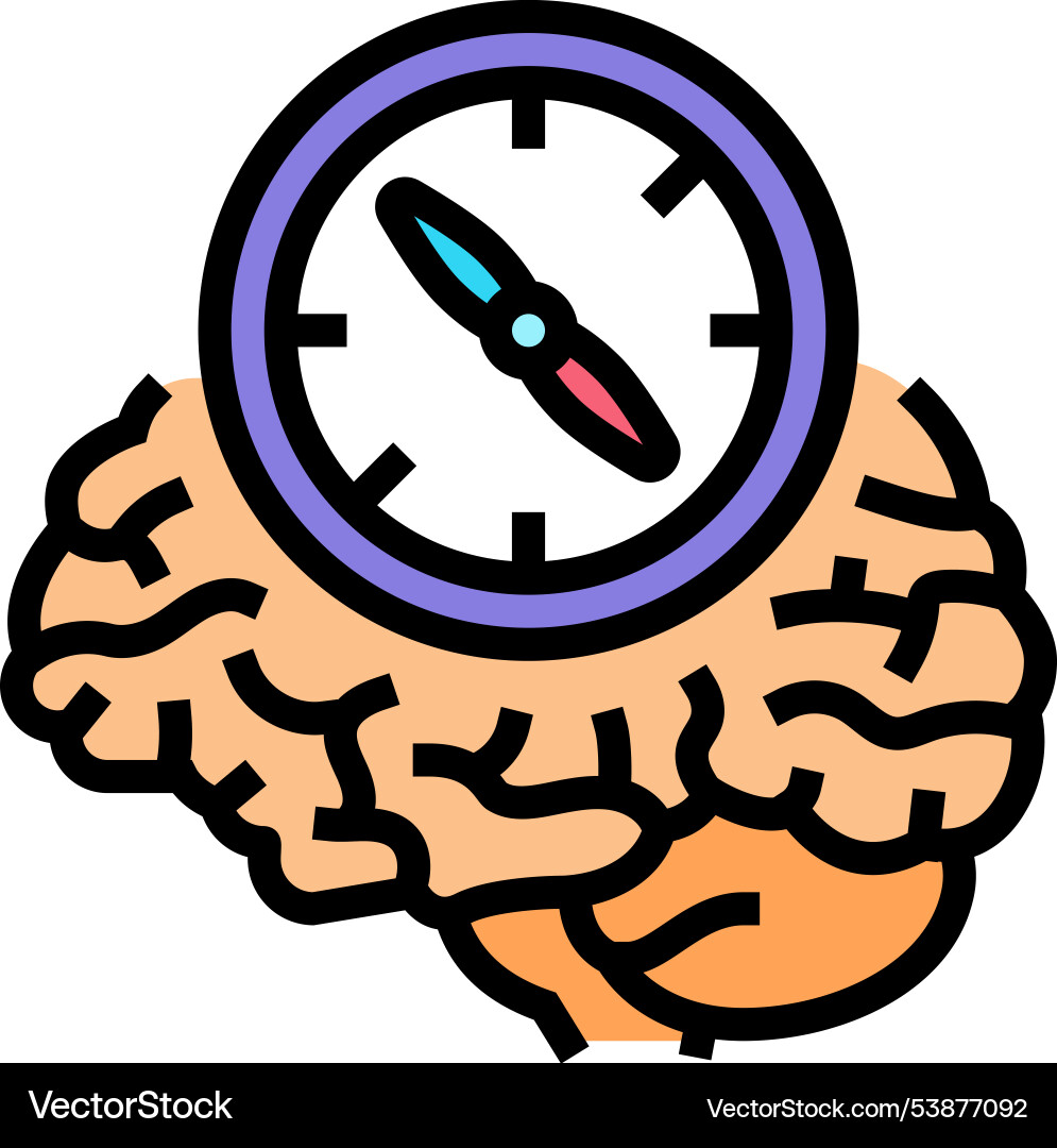 Compass brainstorm color icon Royalty Free Vector Image