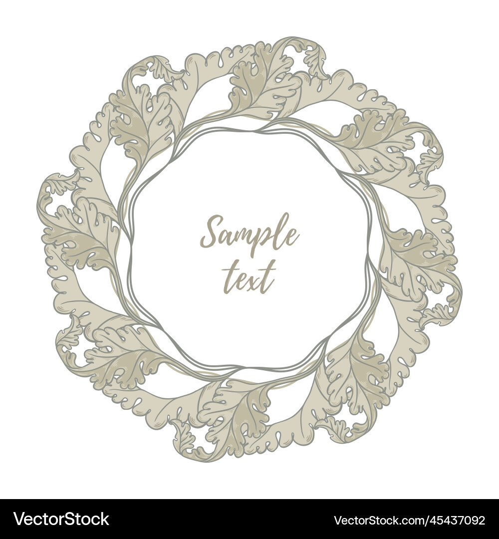 Floral frame isolated on white background Vector Image