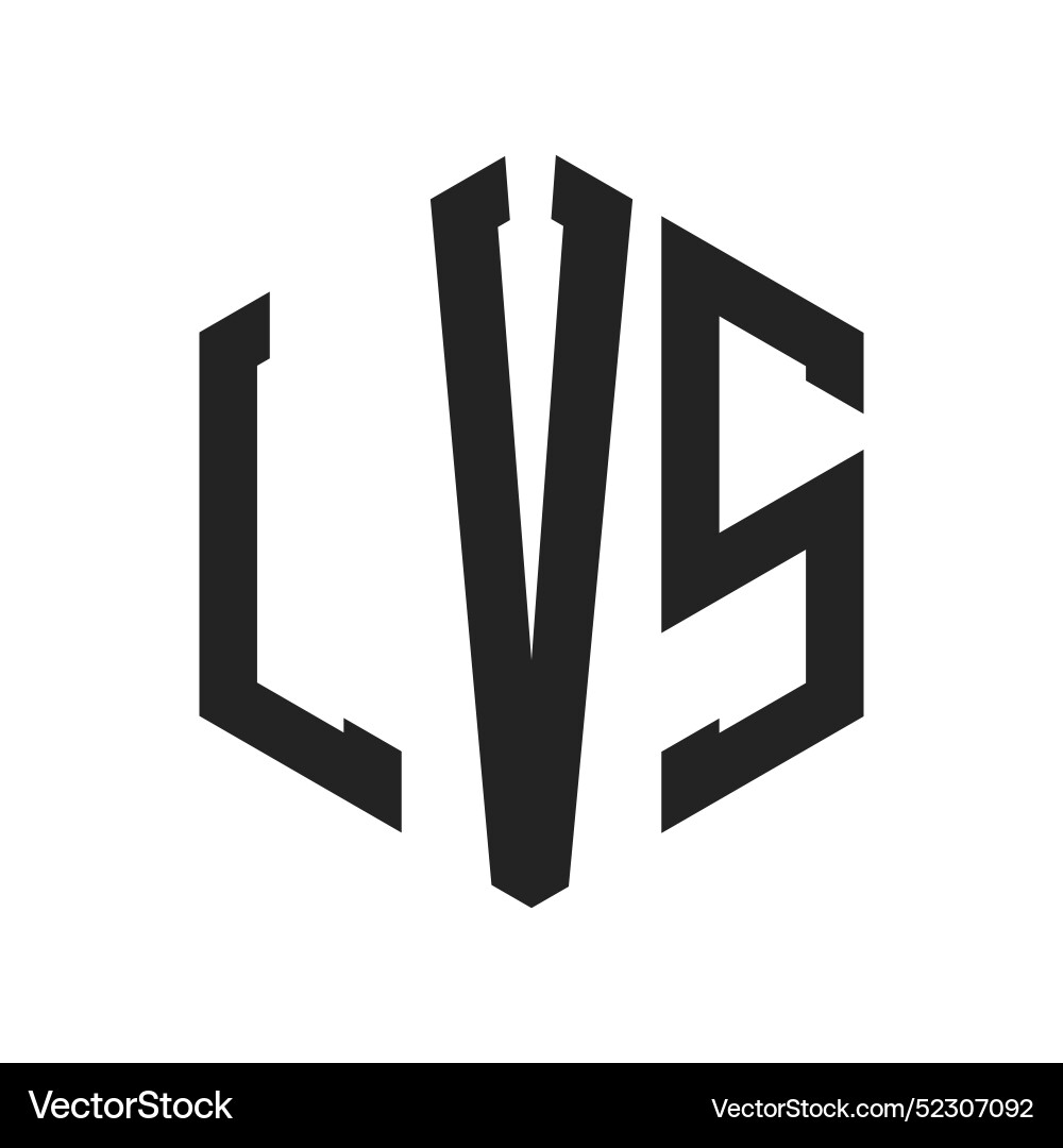 Lvs logo design initial letter monogram Royalty Free Vector