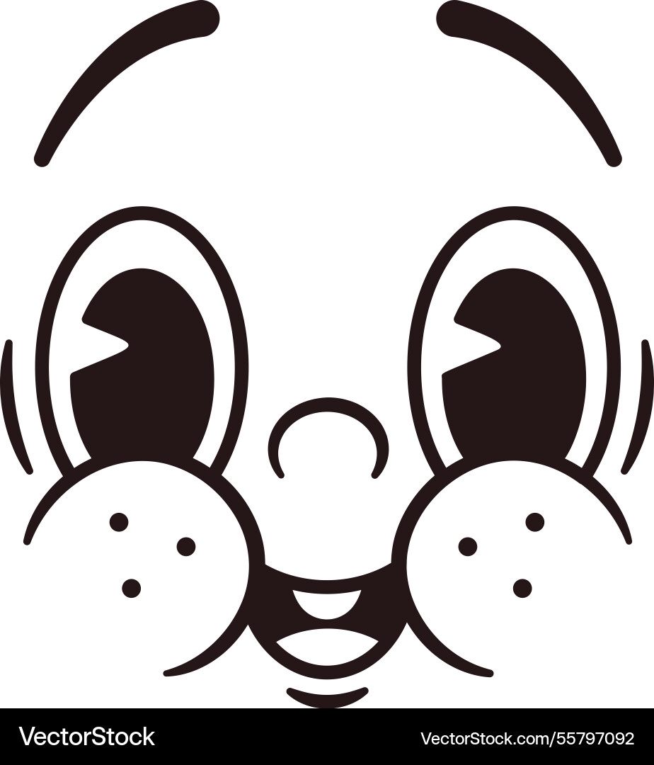 Mascot face for animation character Royalty Free Vector