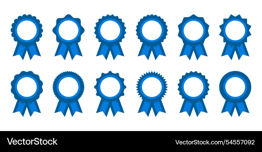 Medal set with ribbon and approved stamp Vector Image